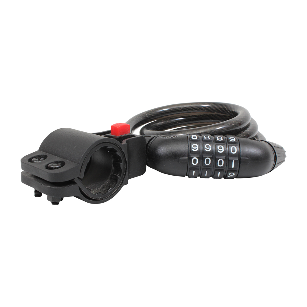CBE-100 Cable candado en espiral retráctil con combinación 4 dígitos (1 ...